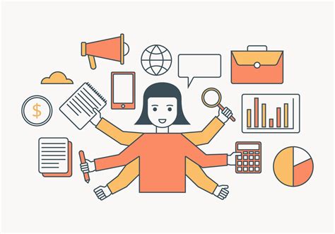 Multitasking Illustration 149154 Vector Art At Vecteezy