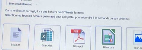 Solved Bien Cordialement Dans Le Dossier Partag Il Y A Des Fichiers