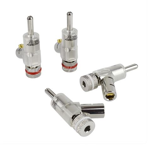 FURUTECH FP 202 R Banana Plugs Lockable Rhodium Plated Ø5 5mm Set x4