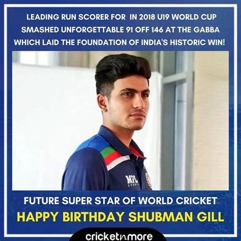 Cricketnmore Happy Birthday Shubman Gill 🎂
