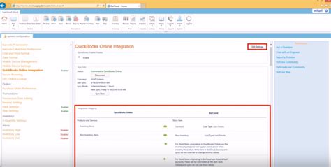 Inventory System Quickbooks Integration Feature V