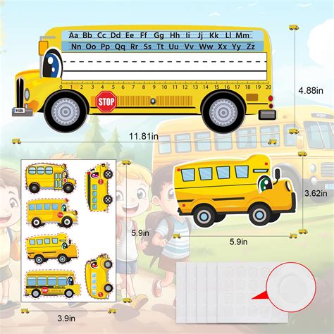 Mua 240 Pcs School Bus Cut Outs Nameplates Stickers Yellow Bus Accents