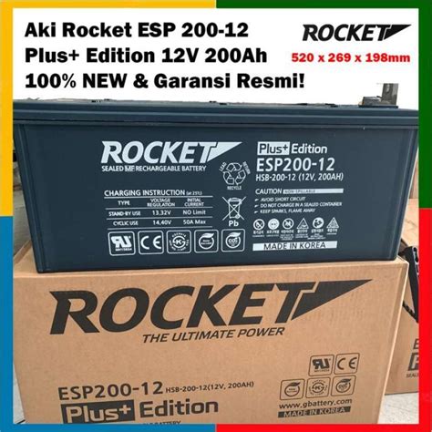 Promo Aki Baterai Rocket Esp200 12 12v 200ah Vrla Diskon 23 Di Seller