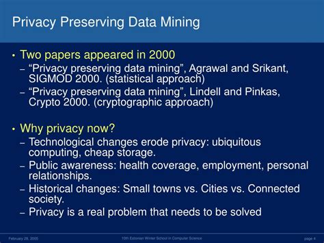 PPT Privacy Preserving Data Mining Lecture 1 Motivating Privacy
