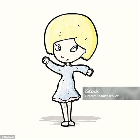 Kartun Gadis Pirang Cantik Ilustrasi Stok Unduh Gambar Sekarang