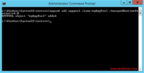 How To Create A Websiteapppool In Iis Using Command Line