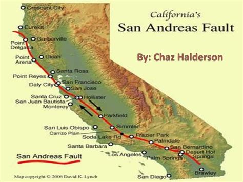 San Andreas Fault Line Map San Andreas Fault Zone Earthquake Rattles