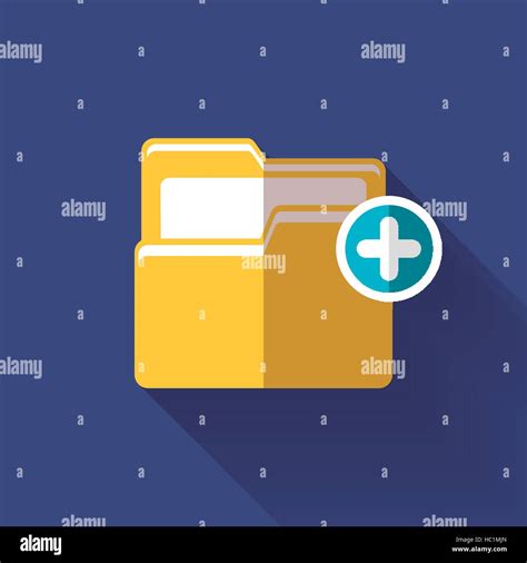 Add Folder Icon In Colorful Flat Design Style Stock Vector Image Art Alamy
