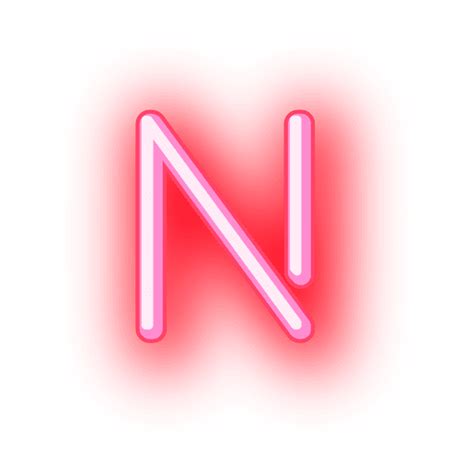 Diseño Png Y Svg De Membrete Rojo Neón Texto N Para Camisetas