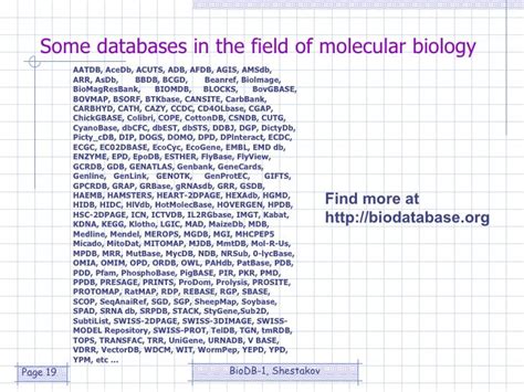 biological database systems