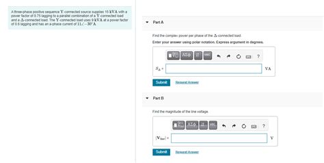 Solved A Three Phase Positive Sequence Y Connected Source