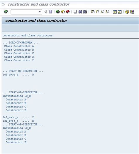 Classconstructor And Constructor Sap R3