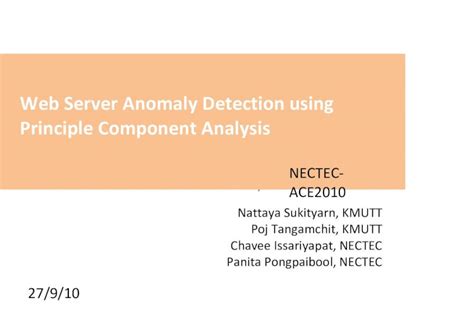 pdf web server anomaly detection using principle component analysis