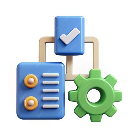 premium photo 3d illustration of a workflow process with checkmark