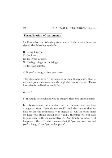 Pdf Examples Statement Logic Formalization