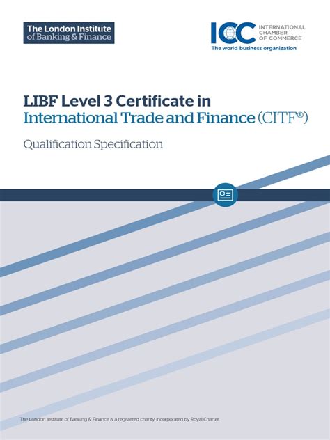 Libf Level 3 Certificate In International Trade And Finance Citf