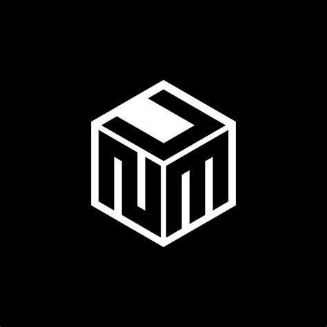 Nmu Letter Logo Design In Illustration Vector Logo Calligraphy Designs For Logo Poster