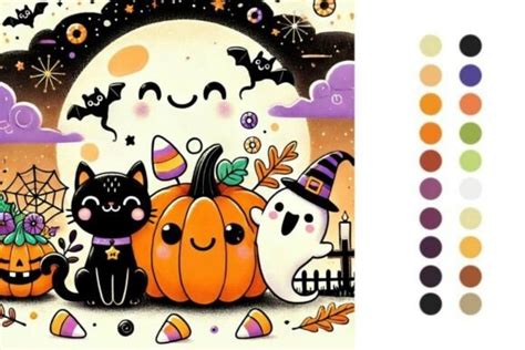 Halloween Procreate Color Palette Graphic By Come Cosi Design · Creative Fabrica