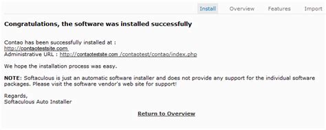 how to install contao with softaculous web hosting hub