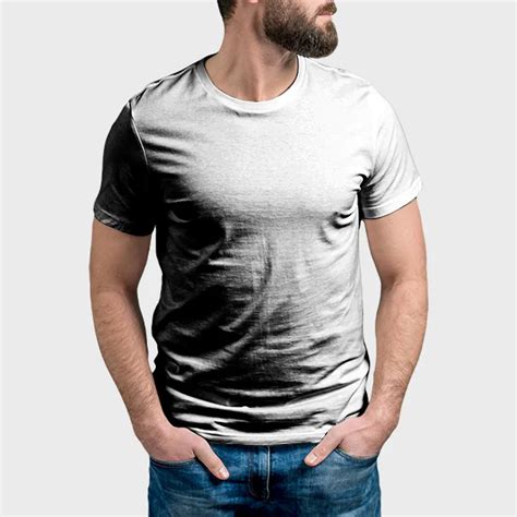 Koszulka męska T shirt z własnym nadrukiem biała kolorowa TDruk
