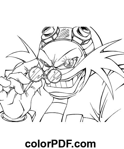 Doctor Eggman Sonrisa Dibujos Para Colorear Y Libros En PDF