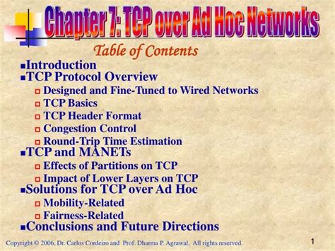 Ppt Chapter 7 Tcp Over Ad Hoc Networks Powerpoint Presentation Free