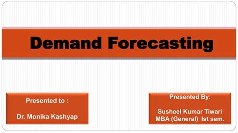 Demand Forecasting Ppt Pptx Business Business And Finance