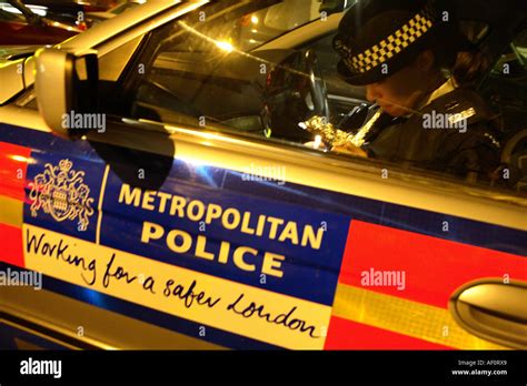 Metropolitan Police Woman Taking Illegal Drugs In A Police Car Posed By