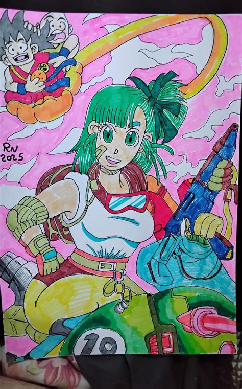 Bulma Goku E Krilin By Nakajimaarts On Deviantart