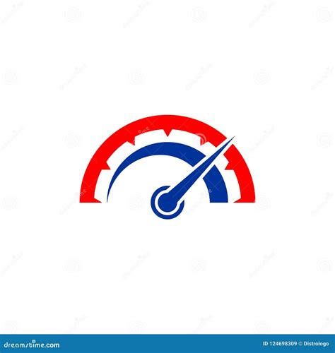 Speed Indicator Vector Icon Speedometer Symbol Design Template Stock Vector Illustration Of