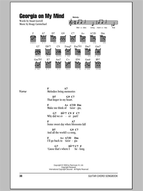 Georgia On My Mind By Ray Charles Guitar Chords Lyrics Guitar Instructor