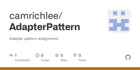 github camrichlee adapterpattern adapter pattern assignment