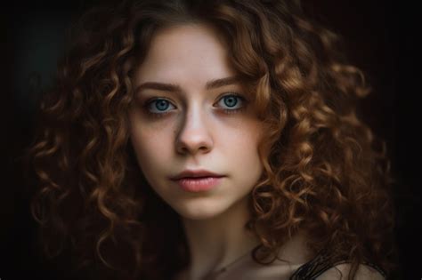 Premium Ai Image Young And Innocent Woman With Soft Curls And