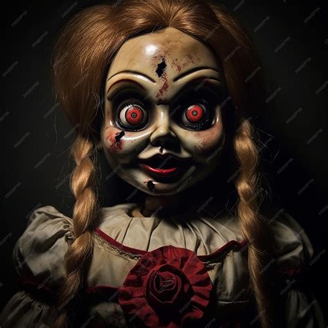 Premium Ai Image Illustration Of Annabelle Doll Is Known To Be A Horror Icon Depicted