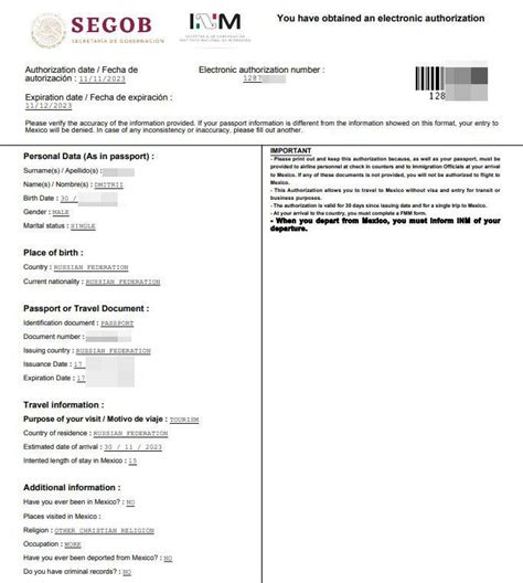 Виза Eta разрешение в Мексику быстро и без проблем