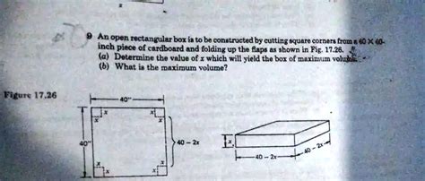 solved an open rectangular box is to be constructed by cutting square