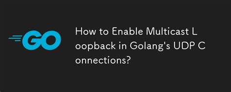 How to Enable Multicast Loopback in Golang\'s UDP Connections?-Golang-php.cn