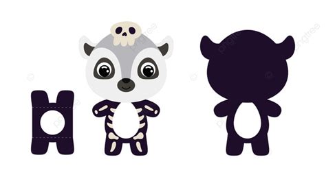 Cute Die Cut Halloween Lemur Chocolate Egg Holder Template Egg Cut