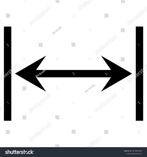 Dual Arrow Line Icon Equivalent Width Stock Vector Royalty Free