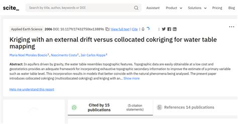 Kriging With An External Drift Versus Collocated Cokriging For Water Table Mapping