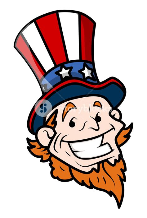 Happy Uncle Sam Cartoon Face Royalty Free Stock Image Storyblocks