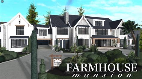 Bloxburg Modern Farmhouse Mansion Speedbuild Exterior