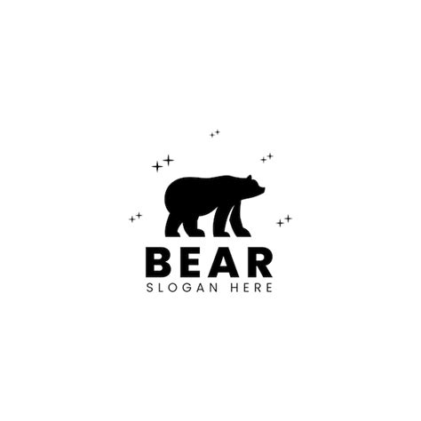Plantilla De Vector De Icono De Logotipo De Oso Vector Premium