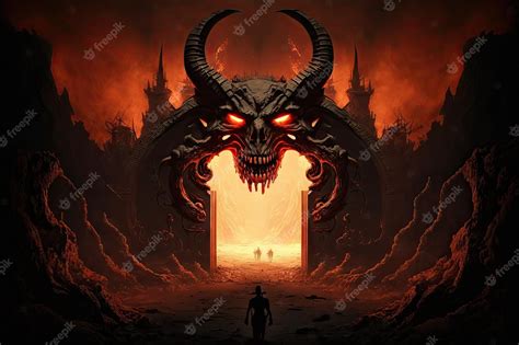 Premium Photo Demons Of Hell On Earth Gate To Hell