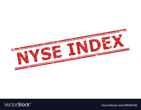 Nyse Index Stamp With Grunge Style And Double Vector Image