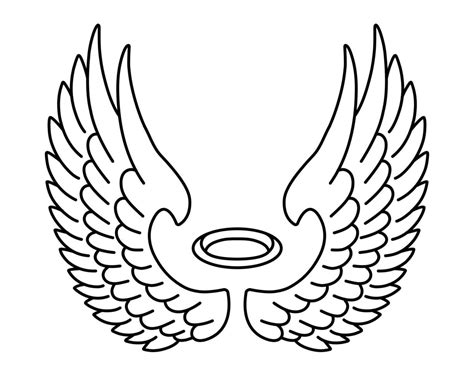 Free Vector Angel Wings Line Art Style 15737104 Vector Art At Vecteezy