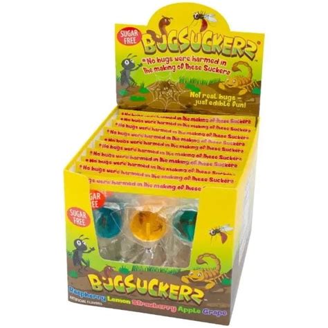 Bugsuckers Sugar Free Sucker With Edible Image Of Real Bugs Inside
