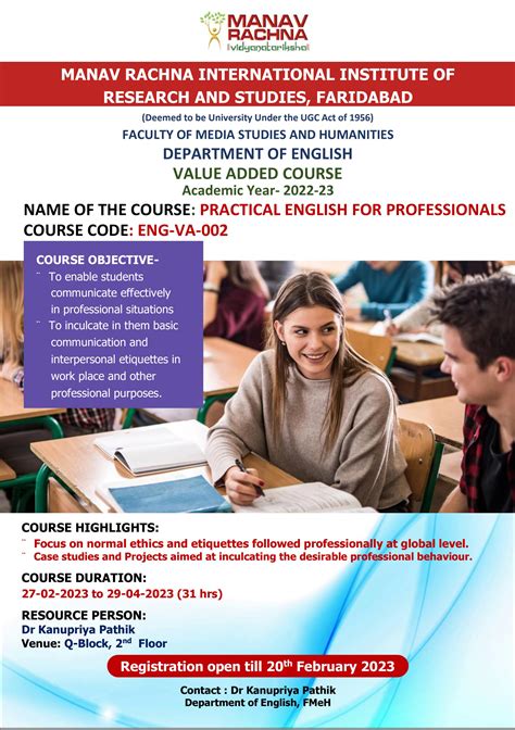 English Flyer By Manav Rachn University Issuu