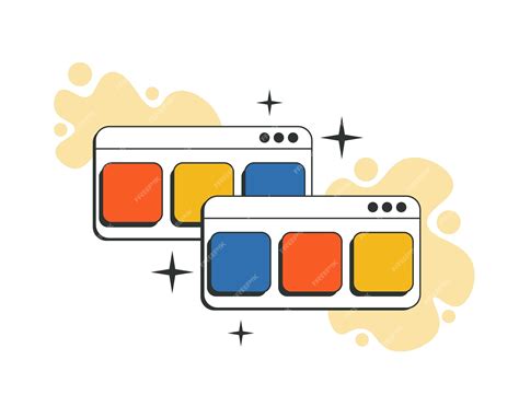 컬러 팔레트 가이드 개념적 예술 프로젝트 프로세스 터 일러스트레이션 프리미엄 벡터