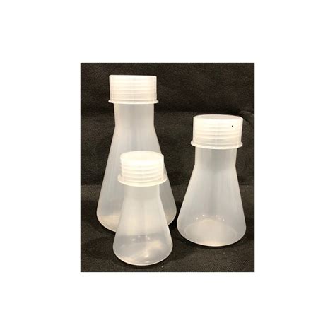 Technos Erlenmeyer Flask Polypropylene 500ml Wide Mouth 47mm With Scew Cap 190mmH Base